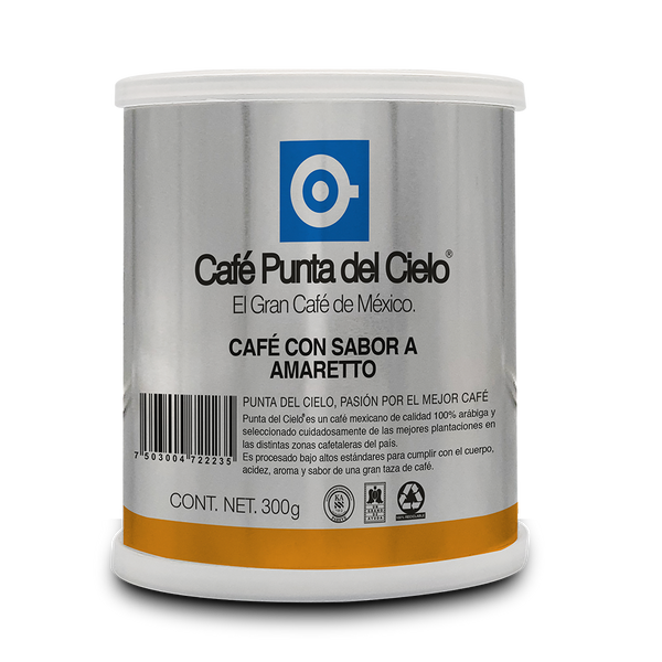 Lata de Café Molido Saborizado Amaretto – Café Punta del Cielo